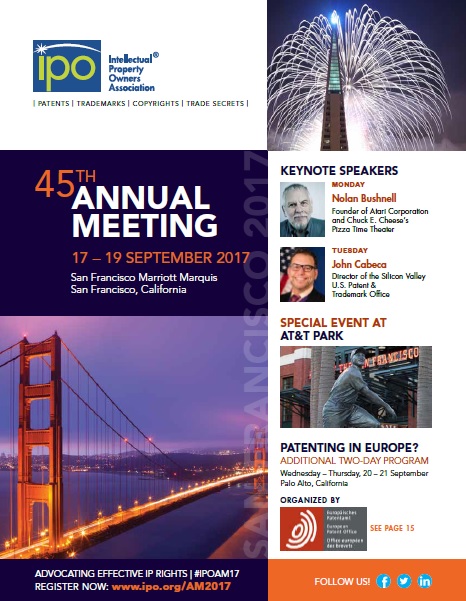 2017 IPO Annual Meeting Program - Intellectual Property Owners Association
