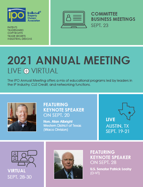 2021 IPO LIVE+Virtual Annual Meeting - Intellectual Property Owners ...